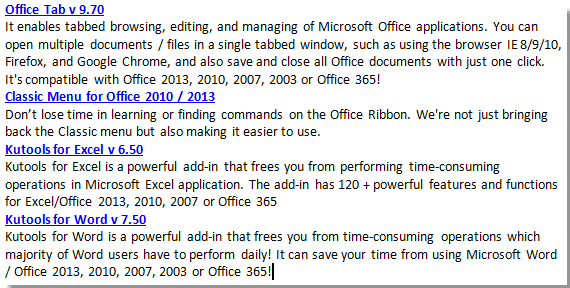 How to select and copy all hyperlinks from a Word document?