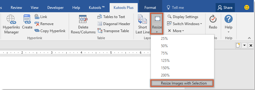 How to click to enlarge or expand image in Word document?