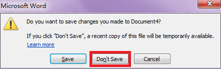 How to easily undo all changes in Word document?
