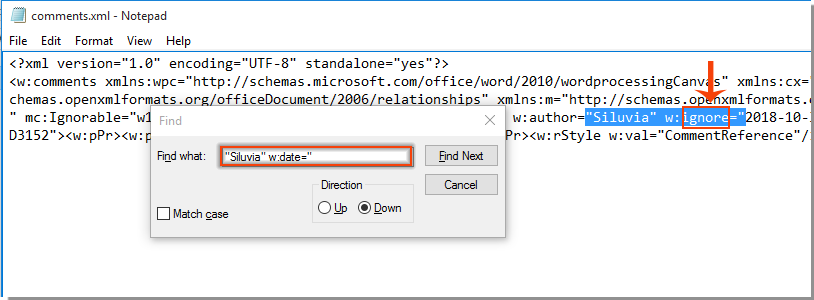 How to remove timestamps from existing comments in Word document?