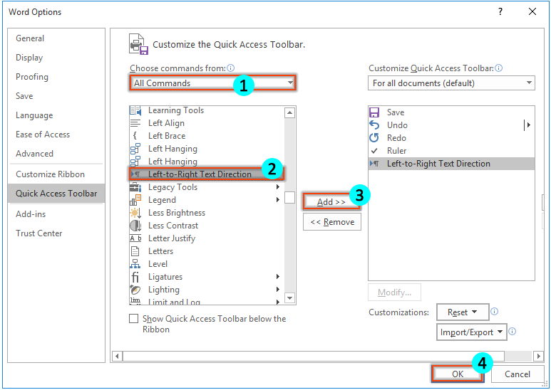 How To Change Right To Left Text Direction Comments To Left To Right In
