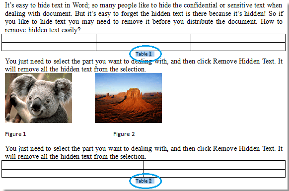 How to select all (table, figure and equation) captions in word?
