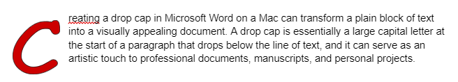Create a drop cap in Word and Google Docs – Step by step tutorial