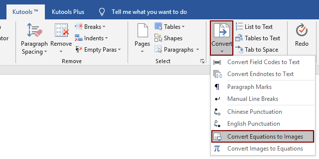 How to Covert Equation to Image in Word?