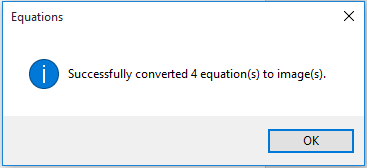 How to Covert Equation to Image in Word?