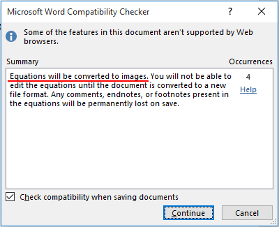 How to Covert Equation to Image in Word?