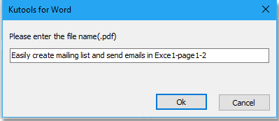 How to export selected pages of a Word document to PDF?