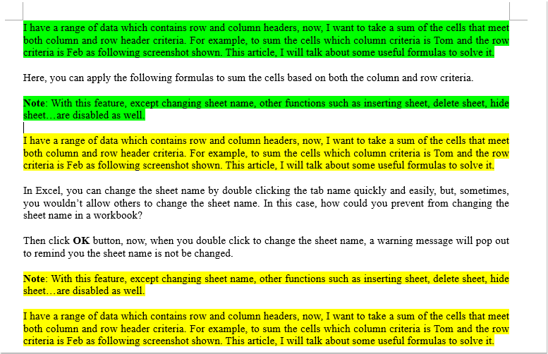 How To Find And Highlight Duplicate Paragraphs In Word Document 