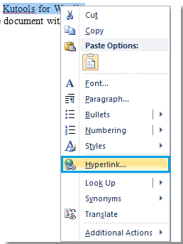 How to insert, remove and list all hyperlinks of current document in Word?