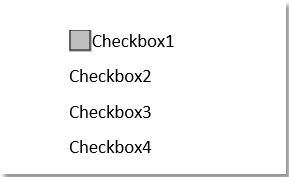 How to insert check box form field in Word document?