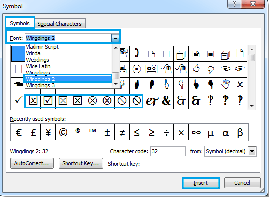How To Quickly Insert Checkbox Symbol Into Word Document 