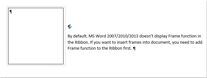 How to easily insert frames into a Word document?