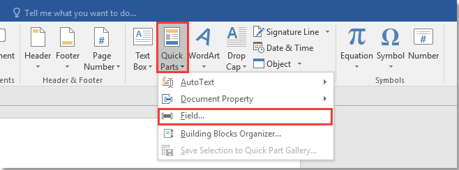 How to insert document information in Word?