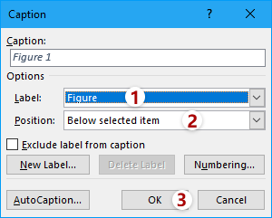 How to insert captions to all tables, figures or equations at once in Word?
