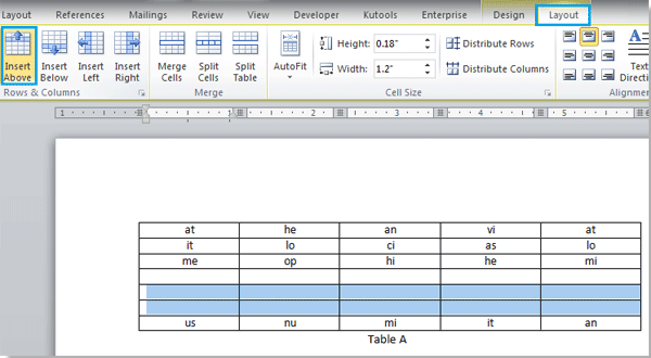 How To Insert Multiple Rows Into A Table In Word 