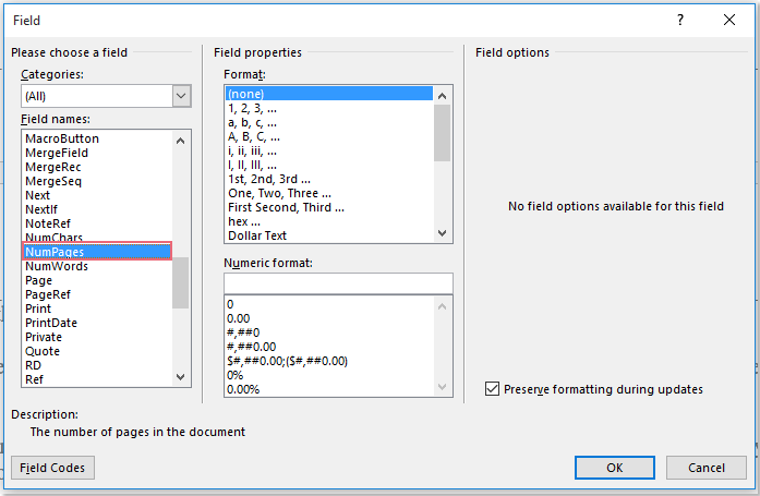 How To Insert Page X Of Y Formatting Page Number In Word Document 