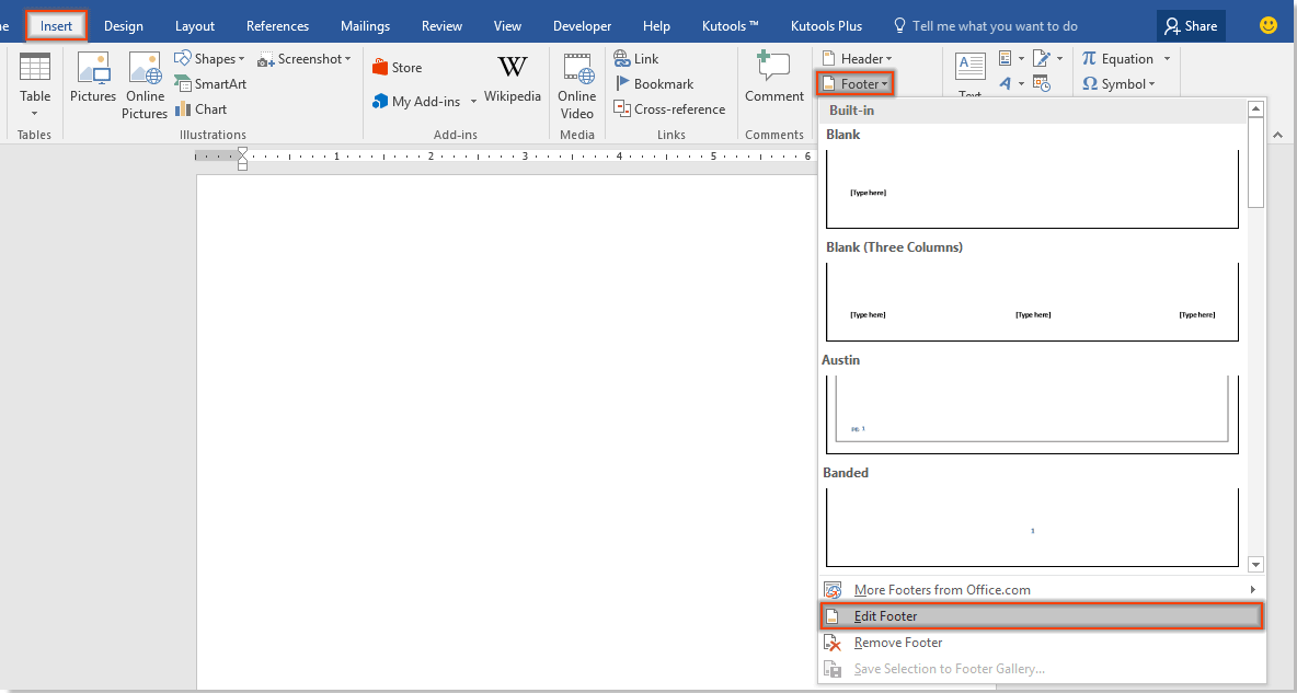 How To Insert File Path And Name Into Documents Footer Or Header In Word 4415