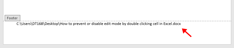 How To Insert File Path And Name Into Documents Footer Or Header In Word