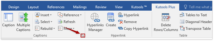 Easily insert right aligned captions next to equations in Word