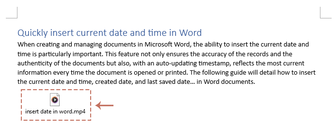 Insert Online or Offline video in Word document – 3 useful ways