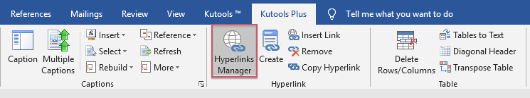 How to list and edit all hyperlinks in Word?