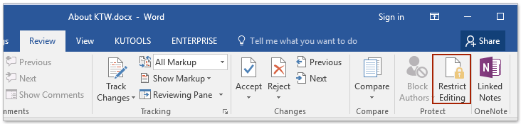 How to make a Word document read only?