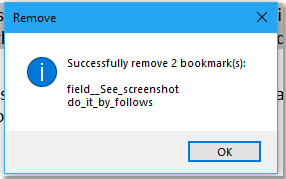 How to remove all bookmarks or selected bookmarks in Word?