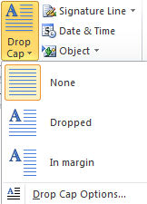 How to remove drop cap in Word?