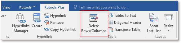 How to remove empty rows and columns from tables in Word?