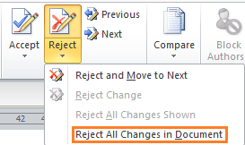 How to remove track changes from Word document?