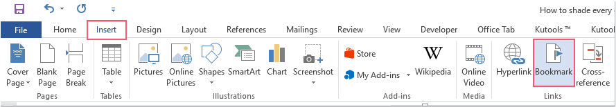 How to insert same text in multiple locations in Word document?