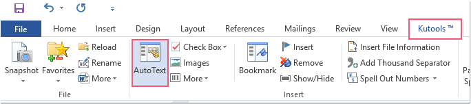 How to insert same text in multiple locations in Word document?