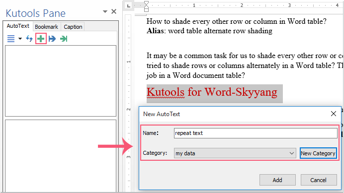 How to insert same text in multiple locations in Word document?