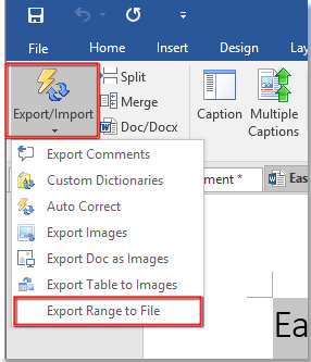 How to save selected pages/ranges as new document in Word?