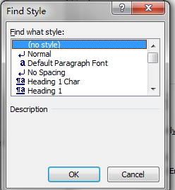 How to select all heading paragraphs in Word?