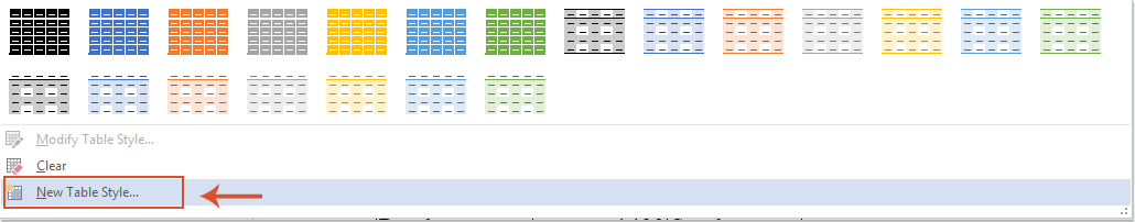 How to shade every other row or column in a Word table?