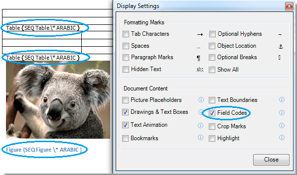 How To Insert Field Codes In To A Document In Word 2016