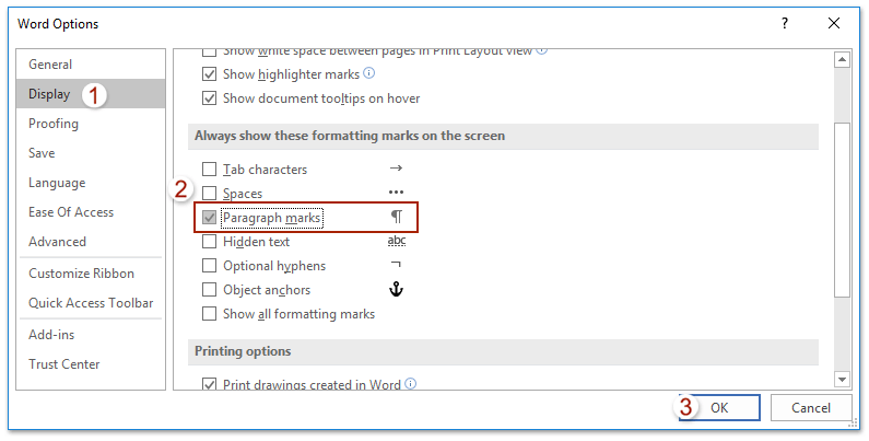 How To Show Or Hide Paragraph Marks In Word 