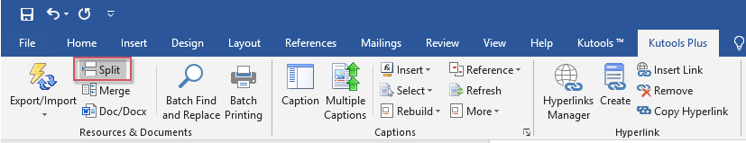 How to split a Word document into separate files every 5 or n pages?