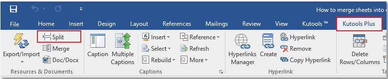 How to split a Word document and save as separate PDF files?