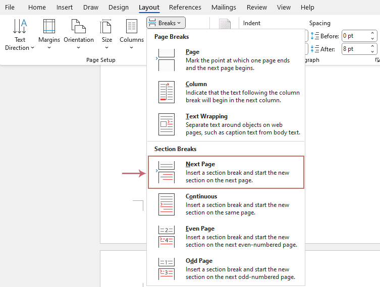 Démarrer la numérotation des pages à partir d’une page spécifique dans ...