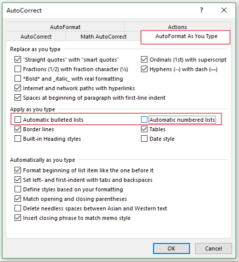 Buktat k Kapu Sz ks gletek Word Disable Automatic Numbering Toj s 