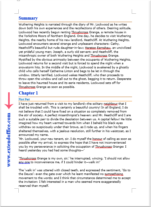 How to insert text to the margin of a Word document?