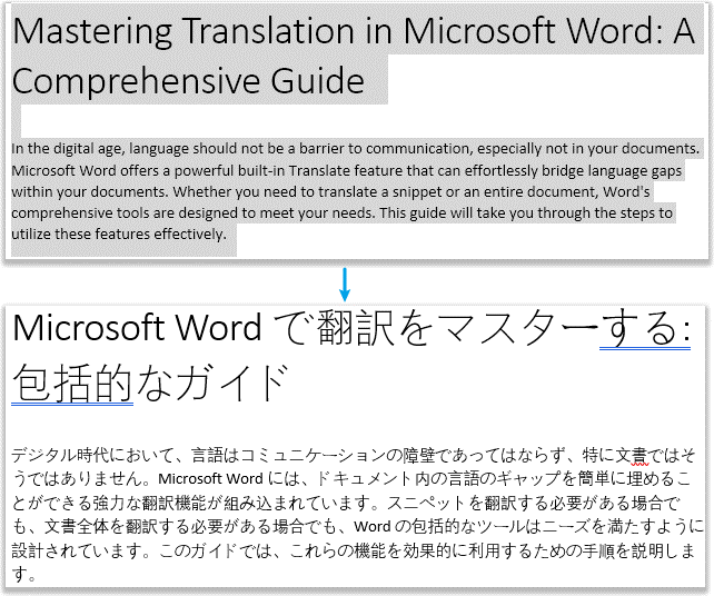 A Simple Method to Translate Text in Word