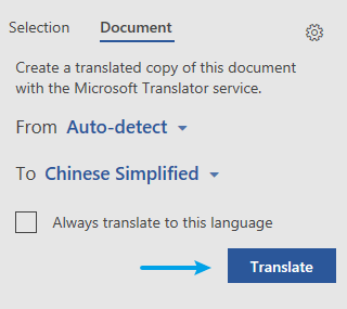 A Simple Method to Translate Text in Word