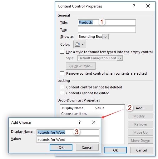 How To Insert A Drop Down List In Word 