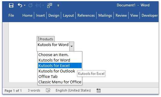 How To Insert A Drop Down List In Word 
