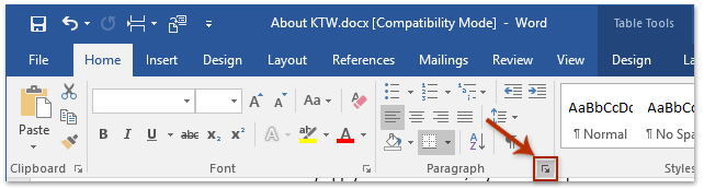 How to stop a table from breaking across two pages in Word?