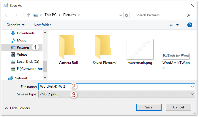 How to save WordArt as image in Word?
