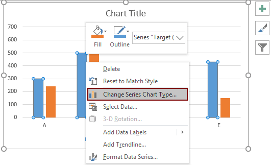 Create an Actual Vs Target Chart in Excel